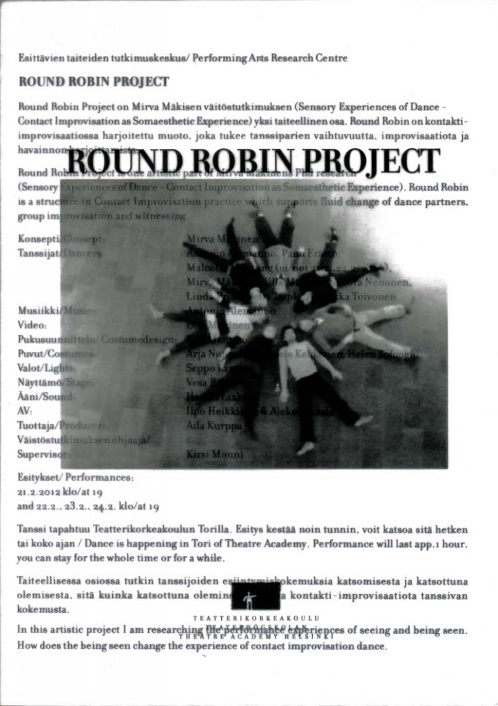 5 Round Robin Project ja kymmenen kontakti-improvisaation arvoa ...